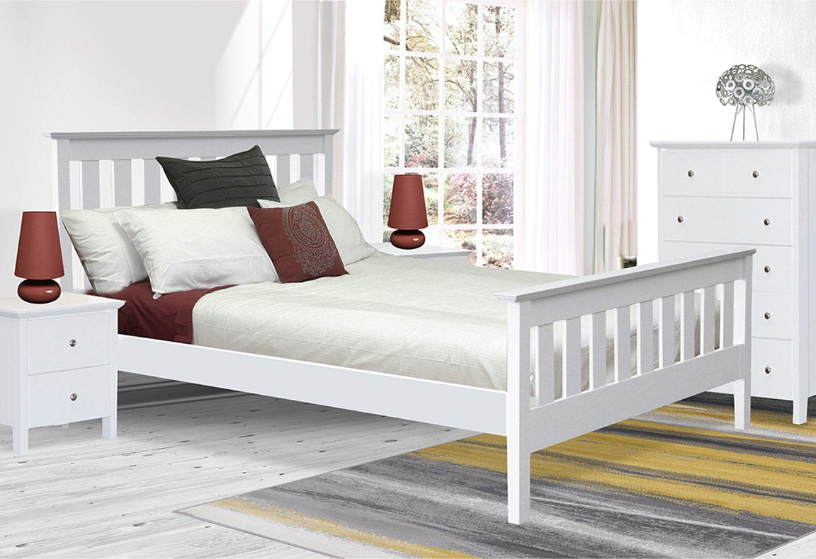 Nicky White Bed Frame – That's Furniture and Bedding