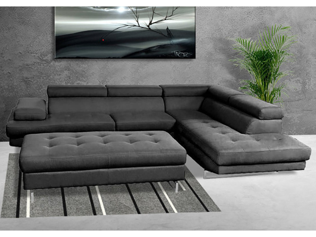 Sally 4-Seater Corner Chaise with Ottoman – That's Furniture and Bedding